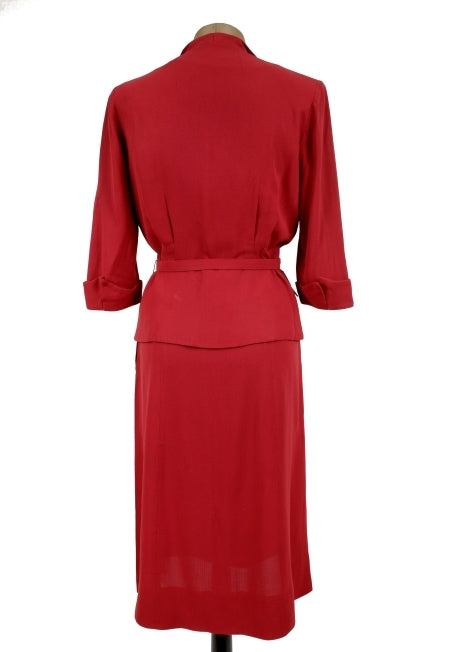 1940s Style Skirt Suit Red S-M – Unique Boutique NYC